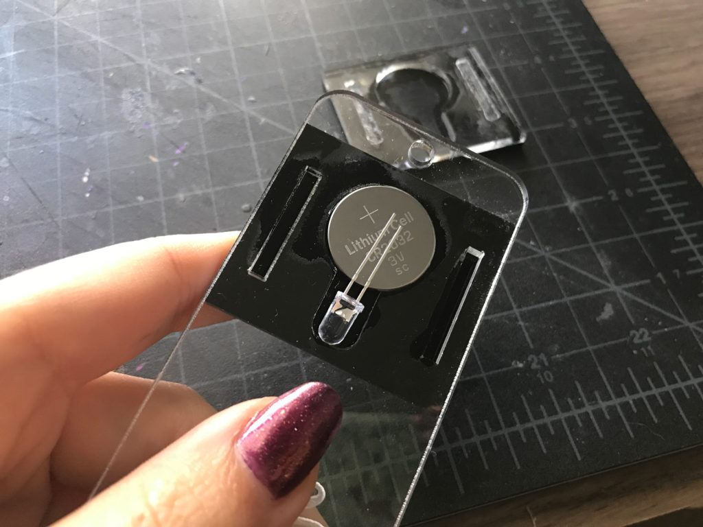 LED Edge Lit Laser Cut Name Tags - Danielle Wethington