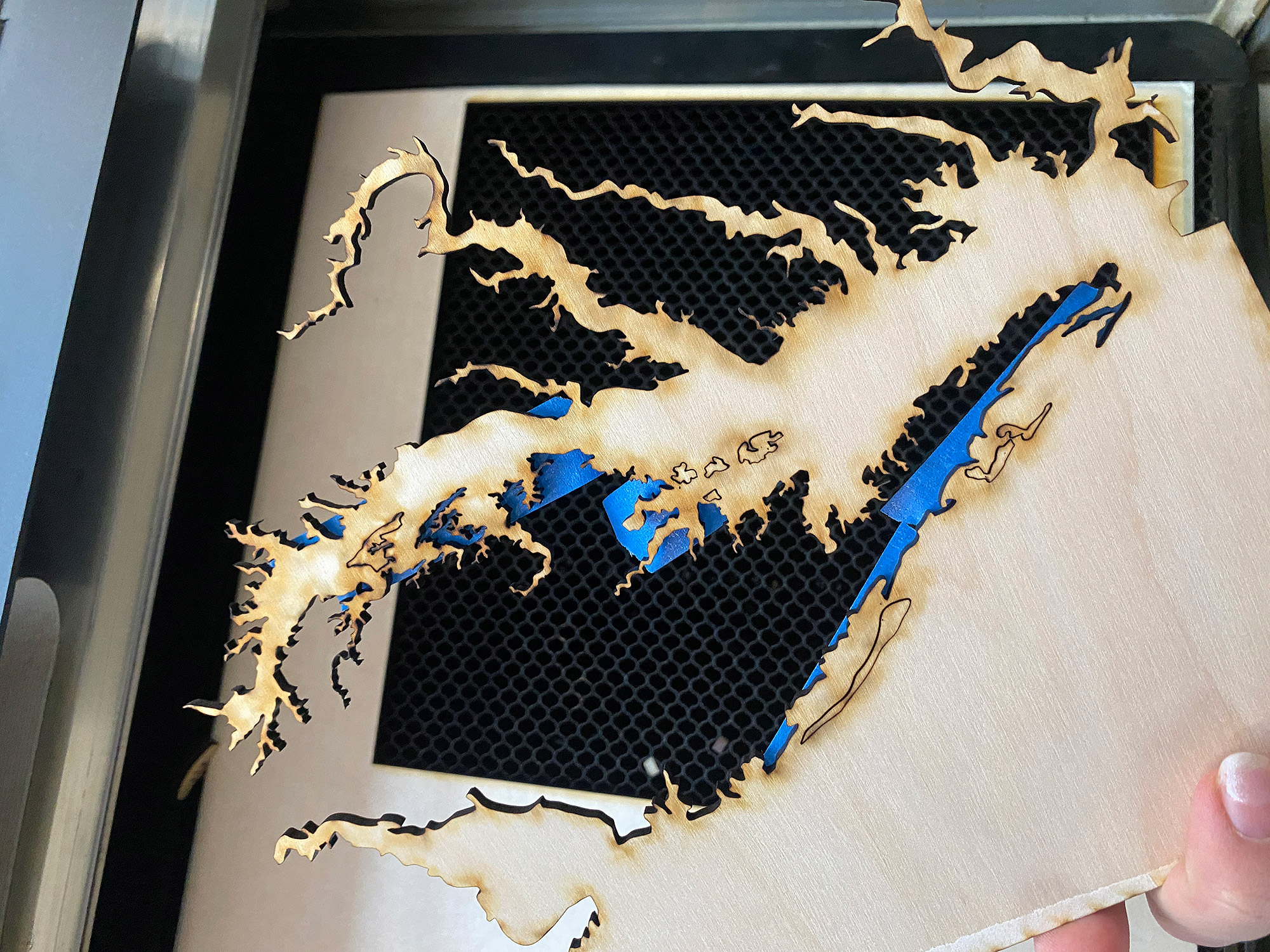 Creating a Resin Depth Map - Laser cutting a Map of The Chesapeake Bay ...