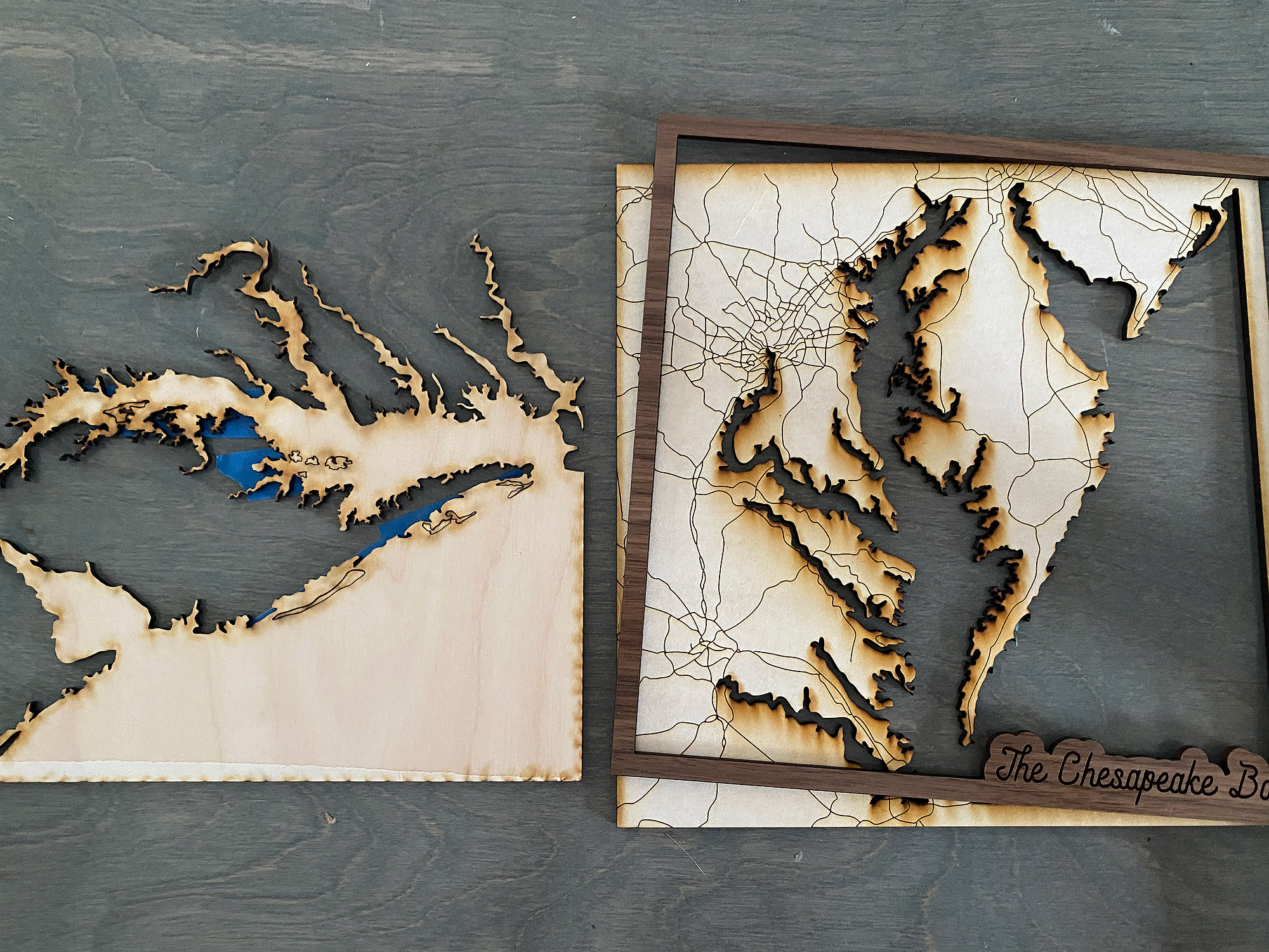 Creating a Resin Depth Map - Laser cutting a Map of The Chesapeake Bay ...